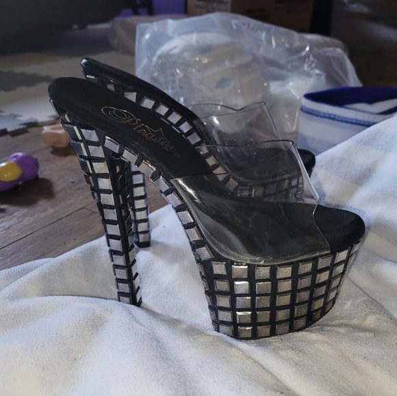 Pleaser | Shoes | Rare Disco Ball Mirrored Pleaser Stripper Heels | Poshmark